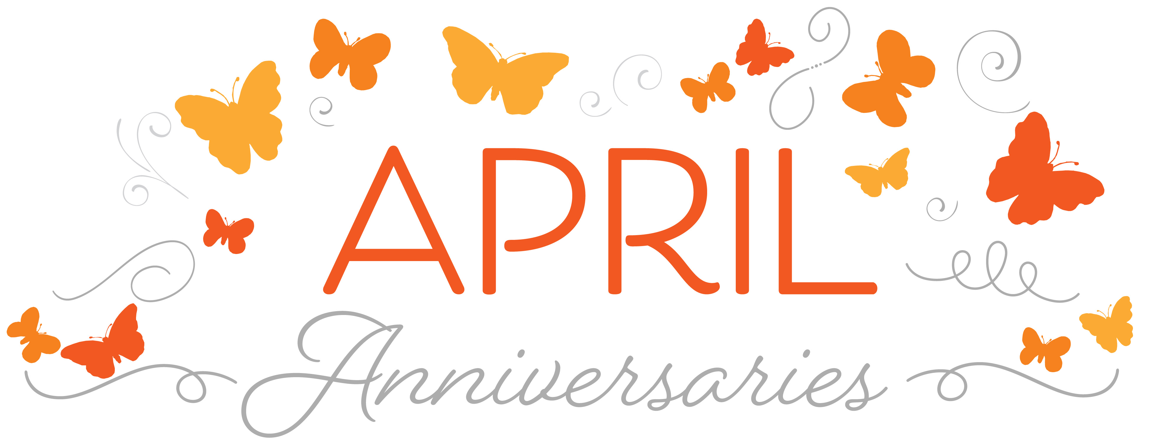 Anniversaries & Birthdays (April)